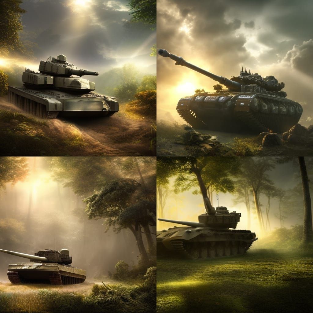 Futuristic main battle tank - AI Generated Artwork - NightCafe Creator