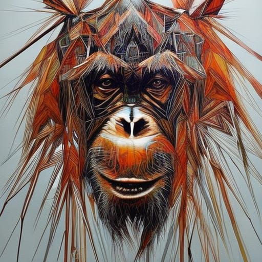 Polymal: Orangutan 2 - AI Generated Artwork - NightCafe Creator