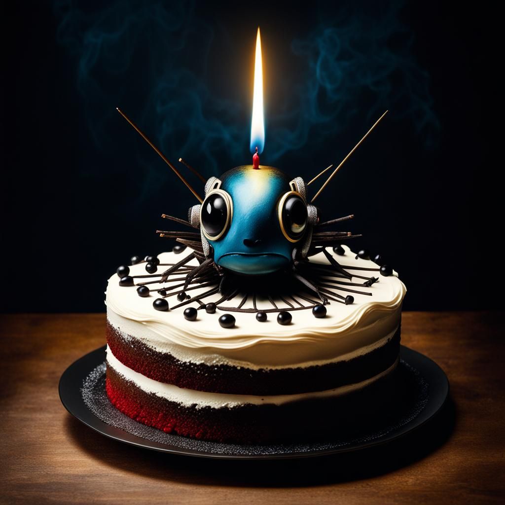 Microphotography: "Birthday Cake, that says: "ZANE" on it ...