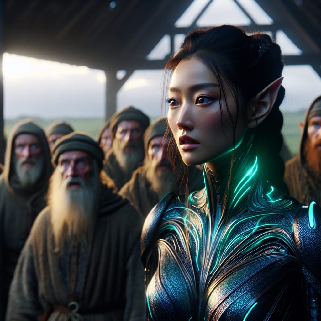 The AI chose to make her Asian (I hadn't specified) - it turned out ...