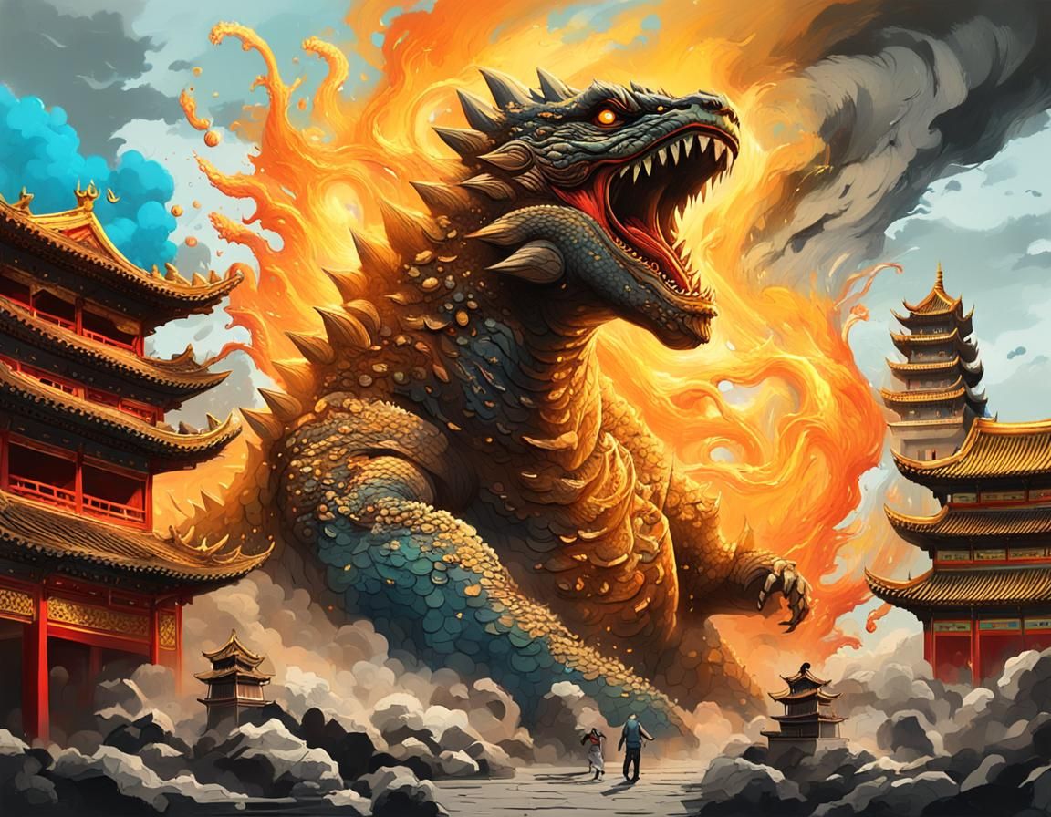 Godzilla - AI Generated Artwork - NightCafe Creator