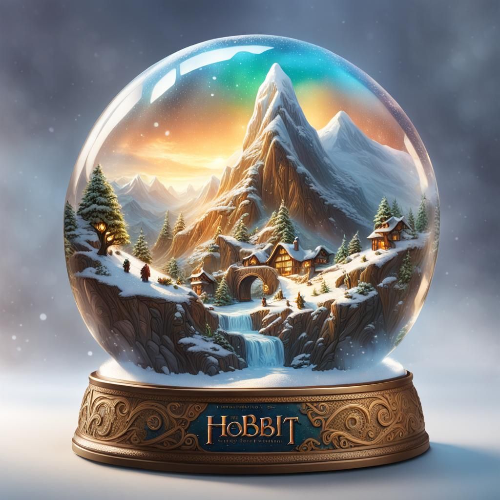 A Hobbit Snow Globe - AI Generated Artwork - NightCafe Creator