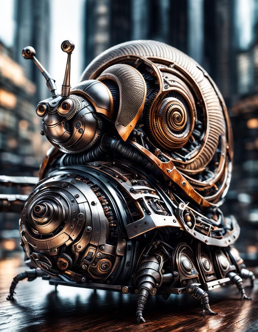 The snail robot - AI Generated Artwork - NightCafe Creator