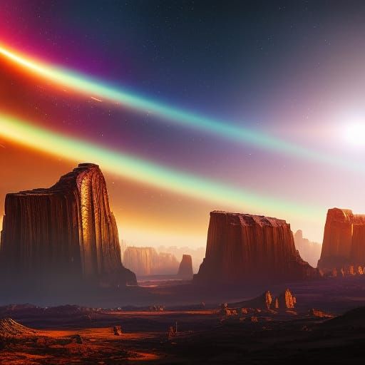 Inverse Rainbow Pulse - AI Generated Artwork - NightCafe Creator