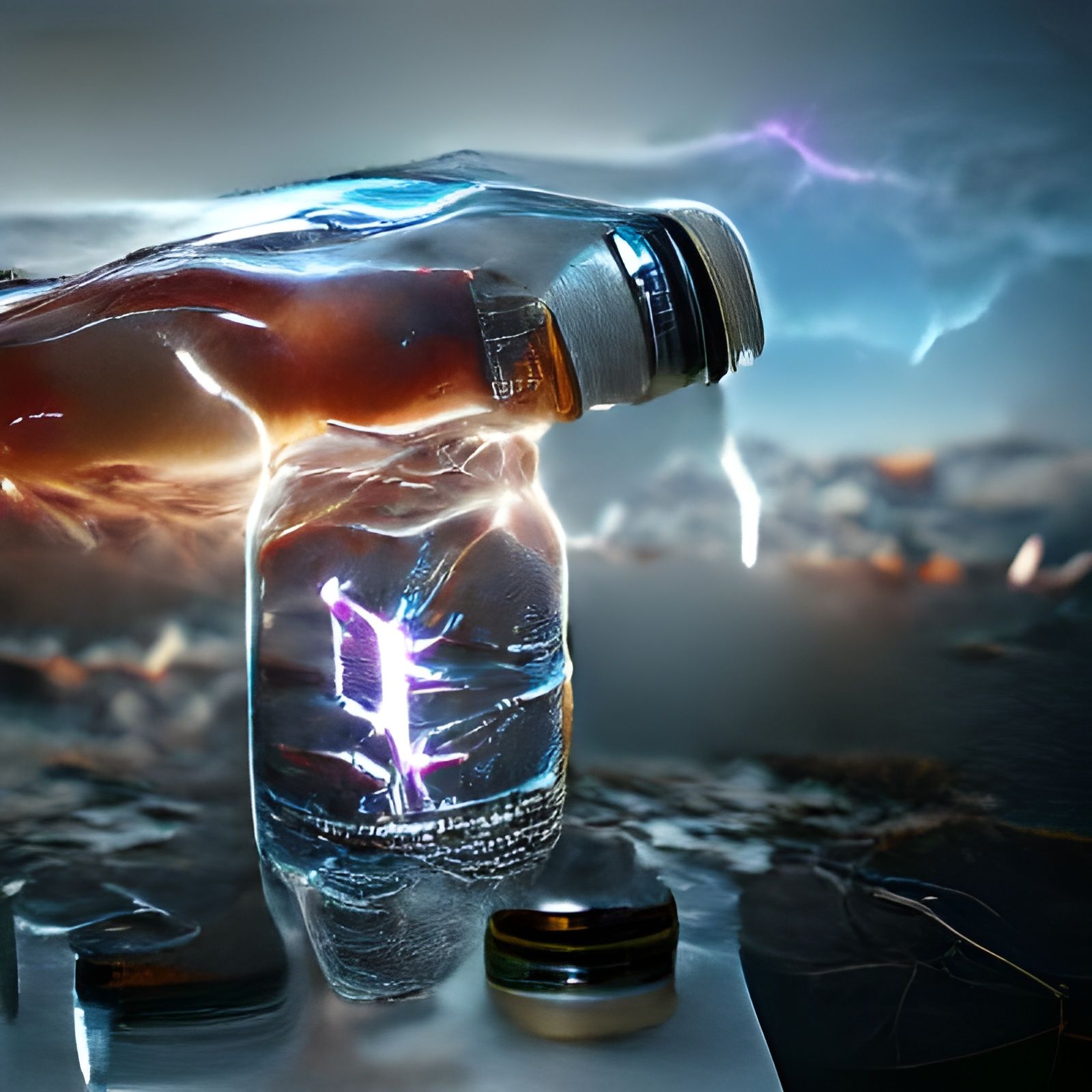 Bottled Lightning - AI Generated Artwork - NightCafe Creator