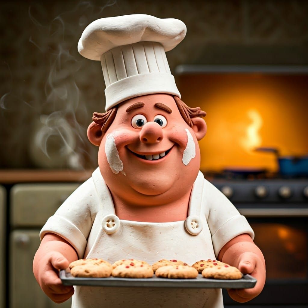 Bake Me A Cookie - Cheerful Baker in Claymation Kitchen