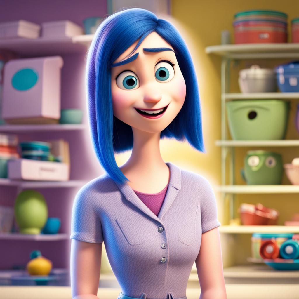 joy character in inside out as adult woman - AI Generated Artwork ...