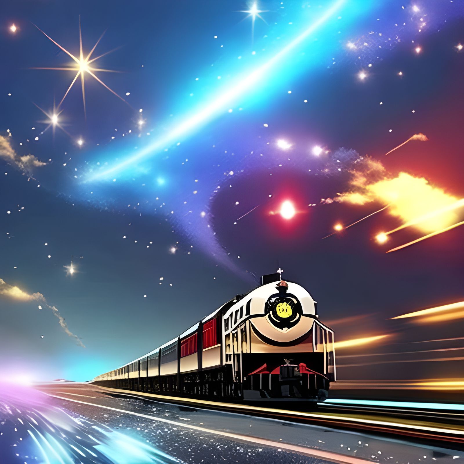 Space Express Train to the Stars! - AI Generated Artwork - NightCafe ...