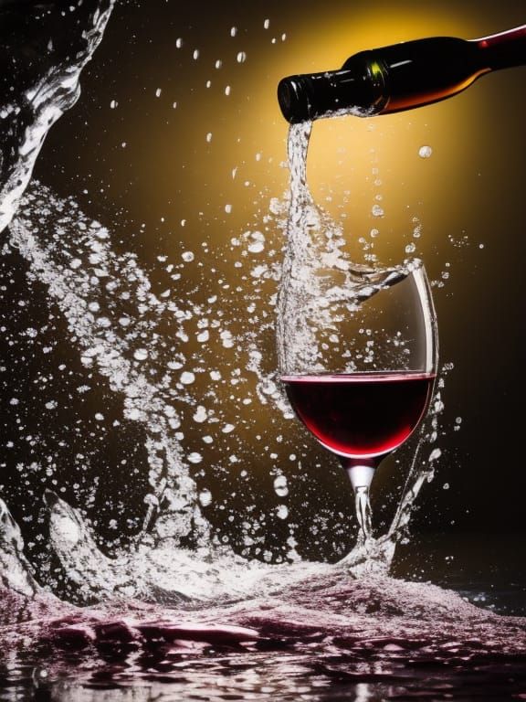Water into wine - AI Generated Artwork - NightCafe Creator