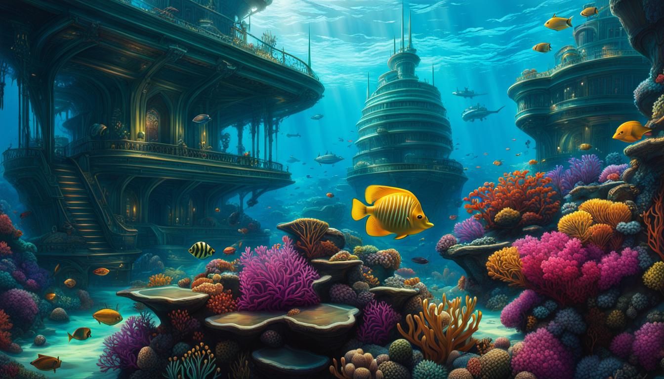 Underwater Structures - AI Generated Artwork - NightCafe Creator