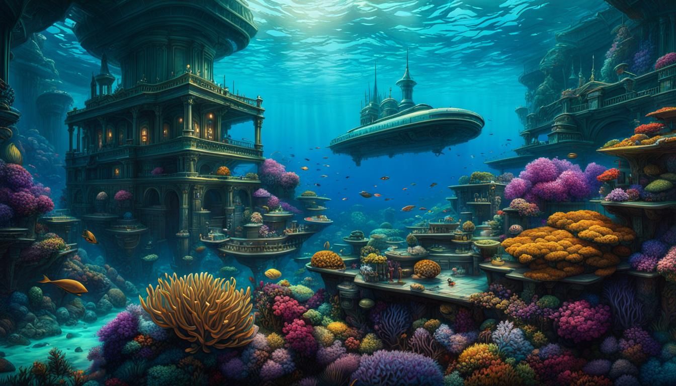 Underwater Structures - AI Generated Artwork - NightCafe Creator