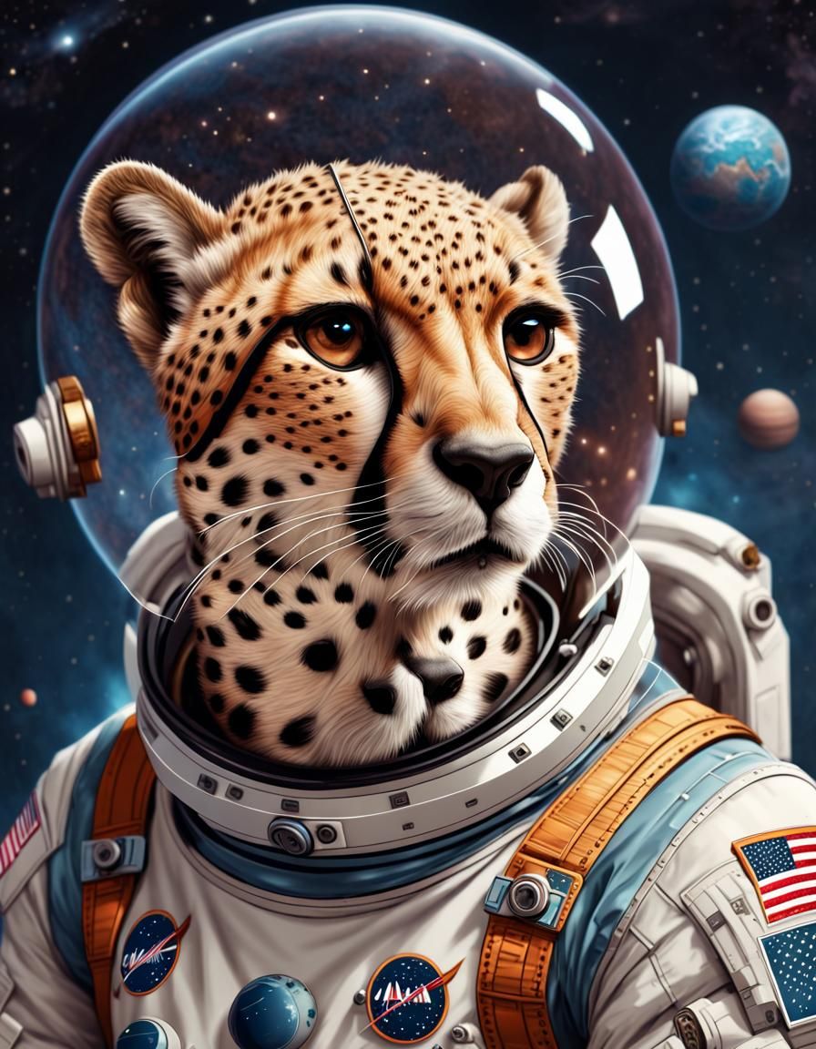 Space Cheetah - AI Generated Artwork - NightCafe Creator