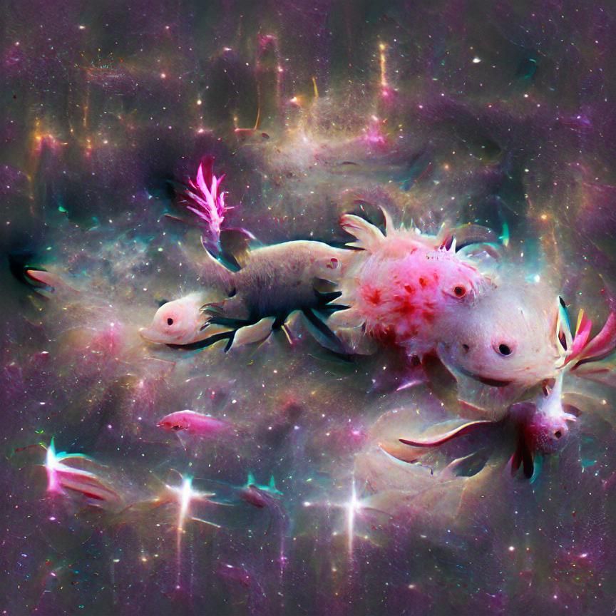Space axolotl - AI Generated Artwork - NightCafe Creator