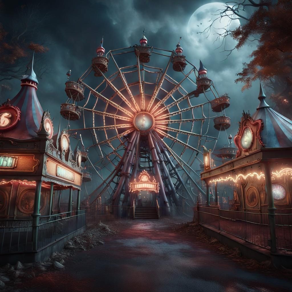 Creepy amusement park 👻 - AI Generated Artwork - NightCafe Creator