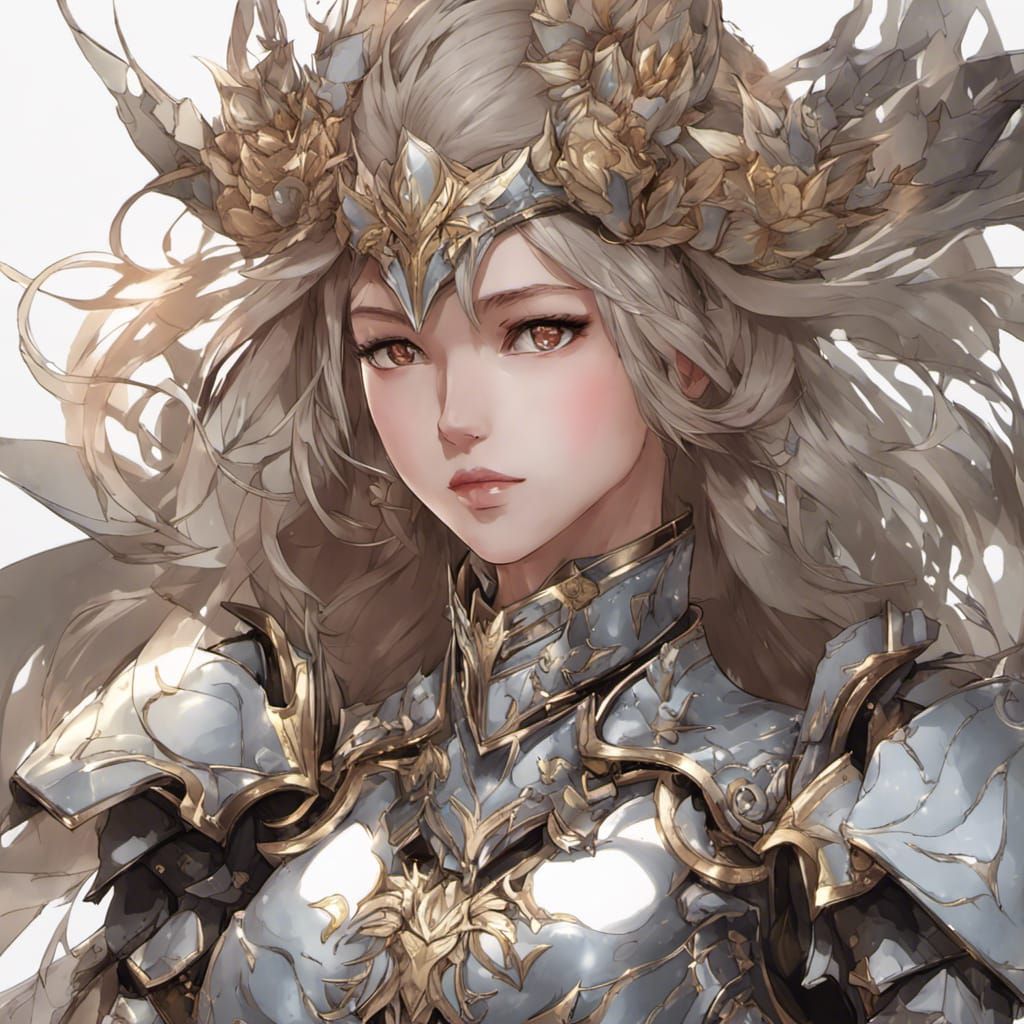 fantasy, beautiful face, intricate stylish armor, complex, head and ...
