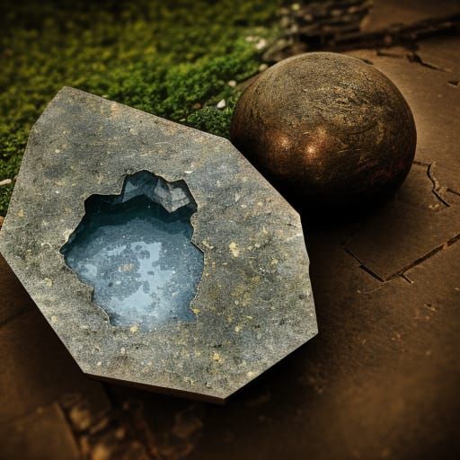 Garden stone art - AI Generated Artwork - NightCafe Creator