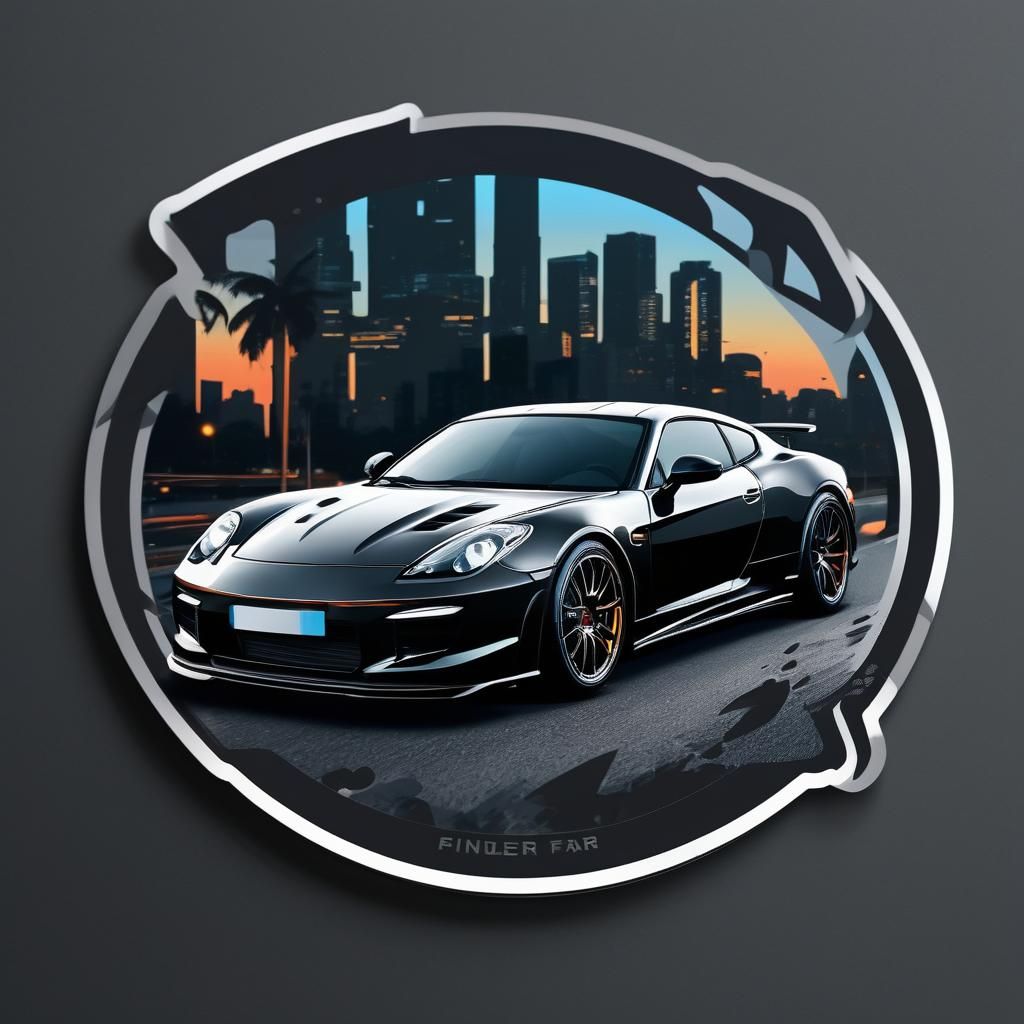 Sports car sticker - AI Generated Artwork - NightCafe Creator