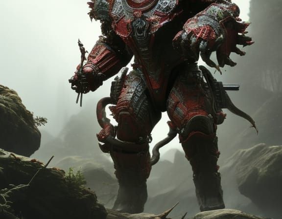 an intricated "Angus Young" by BUA. brushstrokes by Carne Griffiths ...