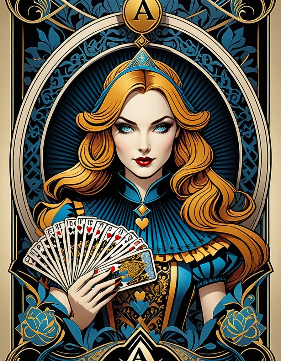 #083 - Alice in Wonderland (Tarot Card II) - AI Generated Artwork ...