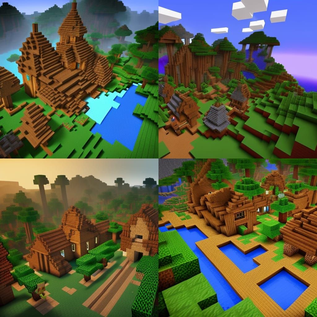 Minecraft village in fairy mode - Minecraft Village in Fair...