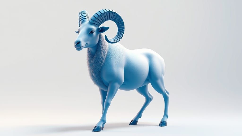 goat pure - Majestic 8K Ram in Futuristic Realism