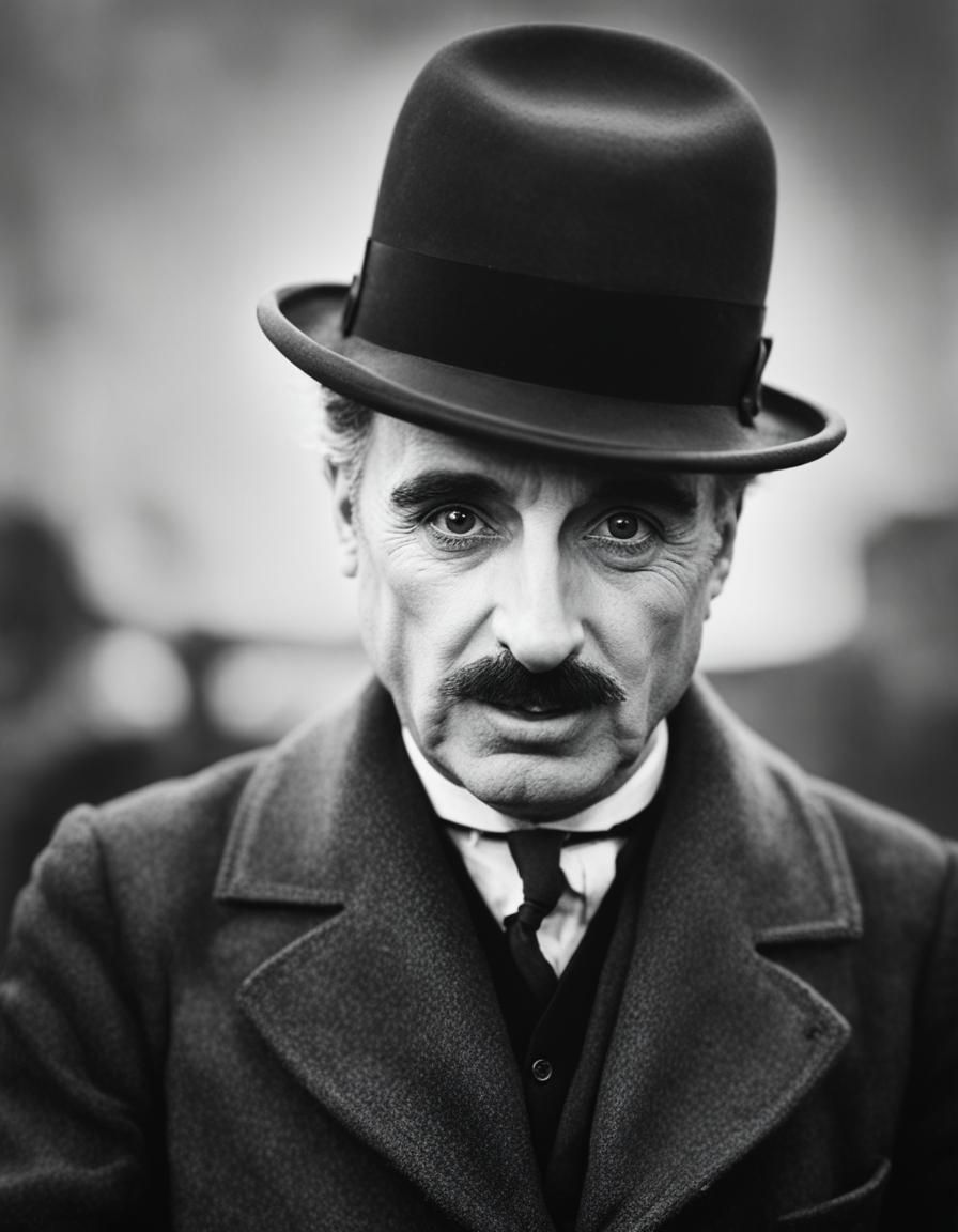 Charlie Chaplin as the Tramp - AI Generated Artwork - NightCafe Creator