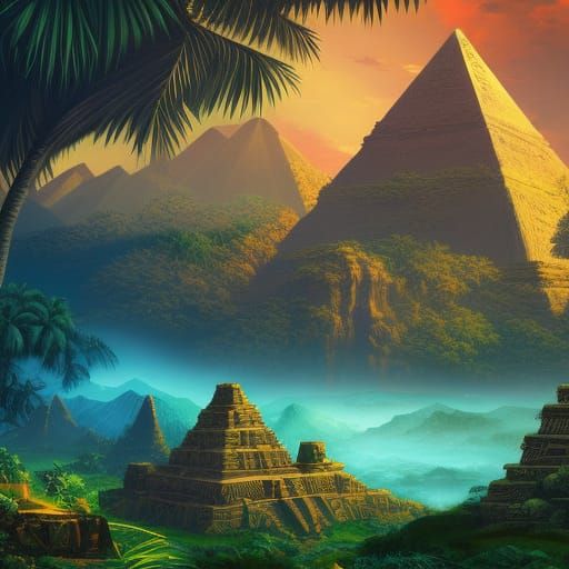 Ancient pyramids - AI Generated Artwork - NightCafe Creator