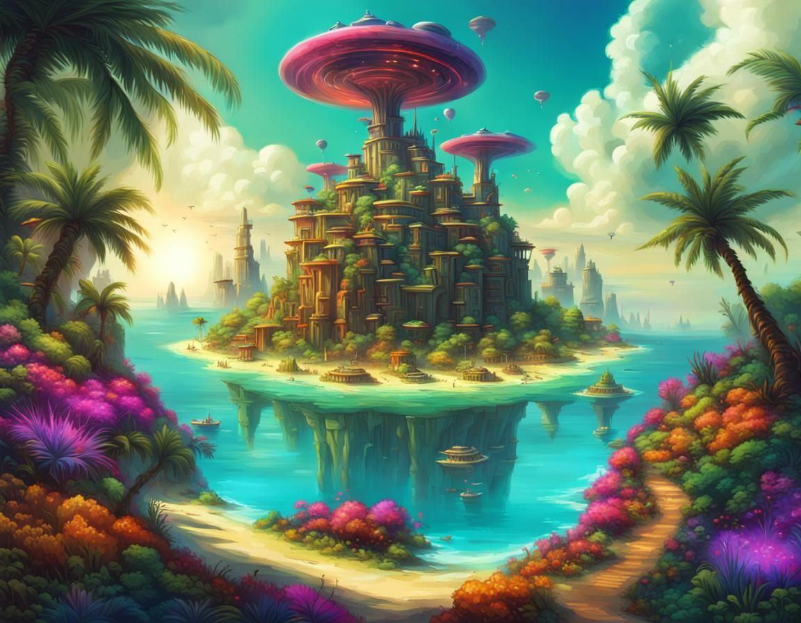 Alien Island - AI Generated Artwork - NightCafe Creator