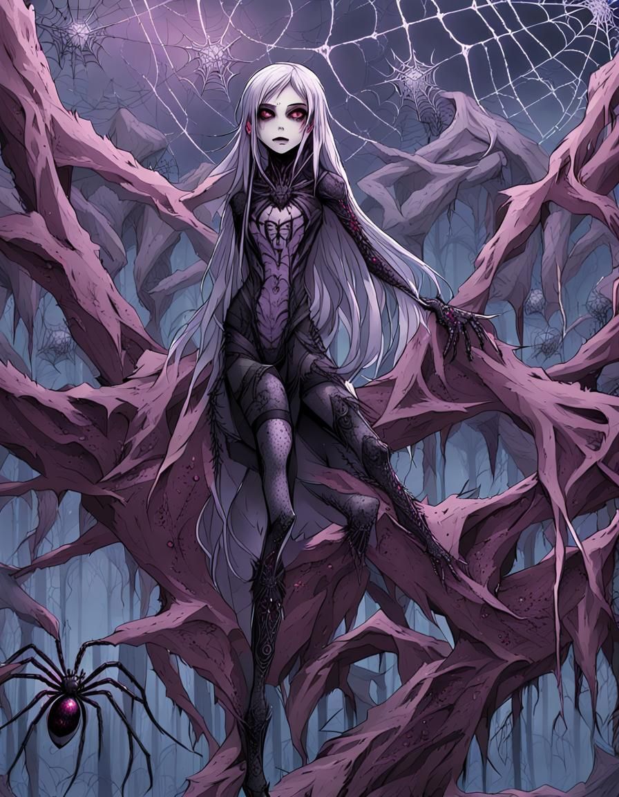 Spider girl purple - AI Generated Artwork - NightCafe Creator