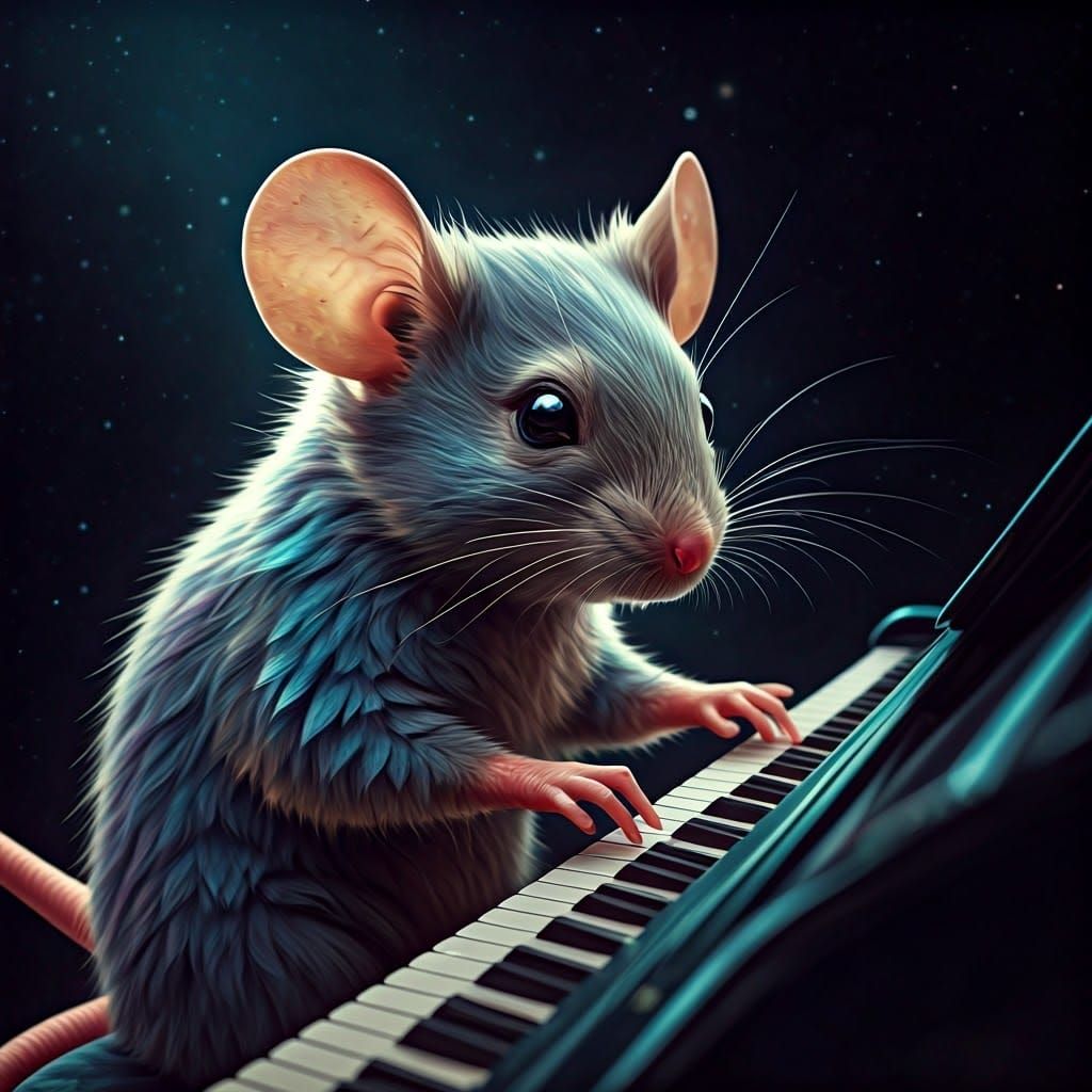Mice - Gorgeous Mice Plays Piano in Cosmic Landscape