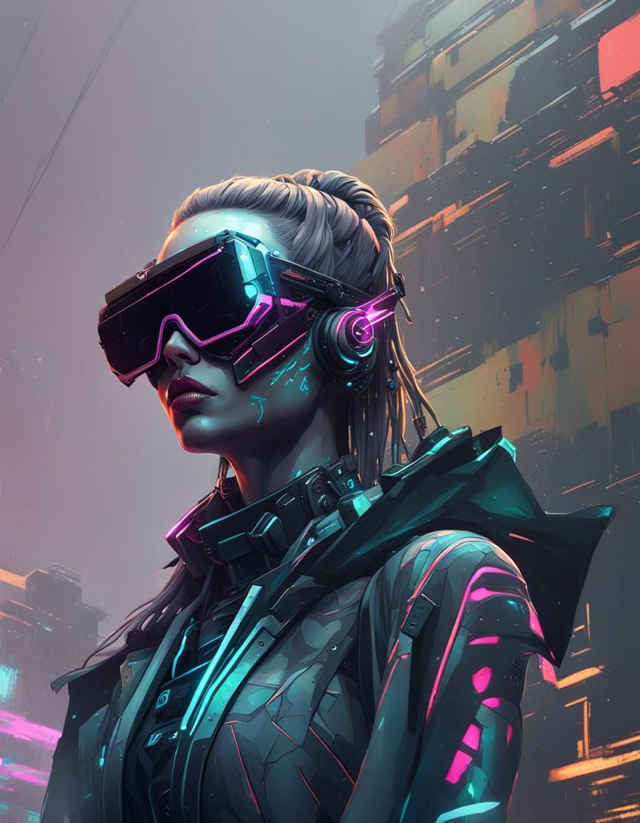 Cyberpunk Razorgirl - AI Generated Artwork - NightCafe Creator