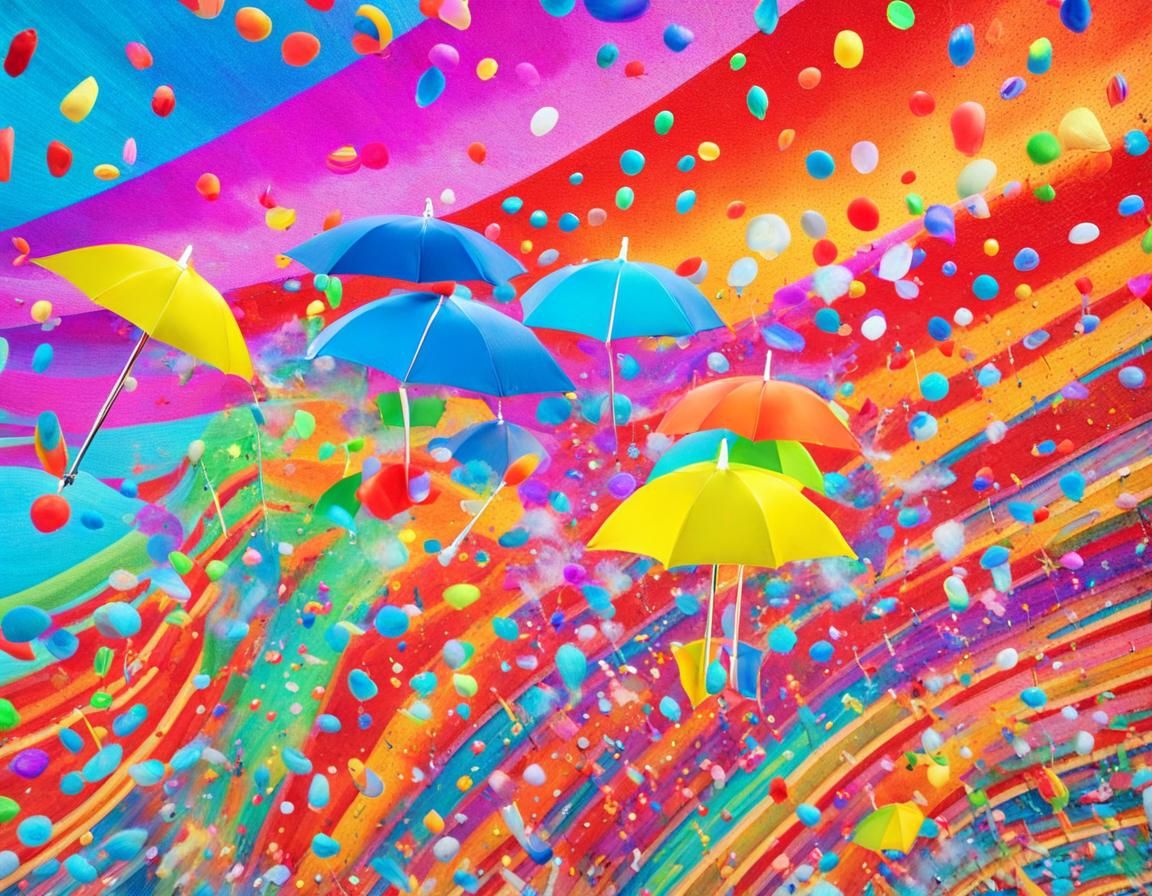 Colorful umbrella image - AI Generated Artwork - NightCafe Creator