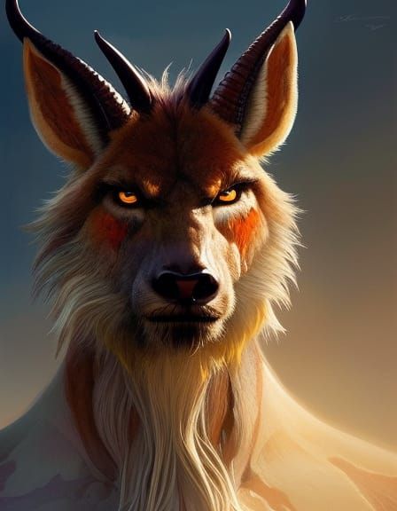 head and shoulders portrait of Demon Impala:: 8k resolution concept art ...