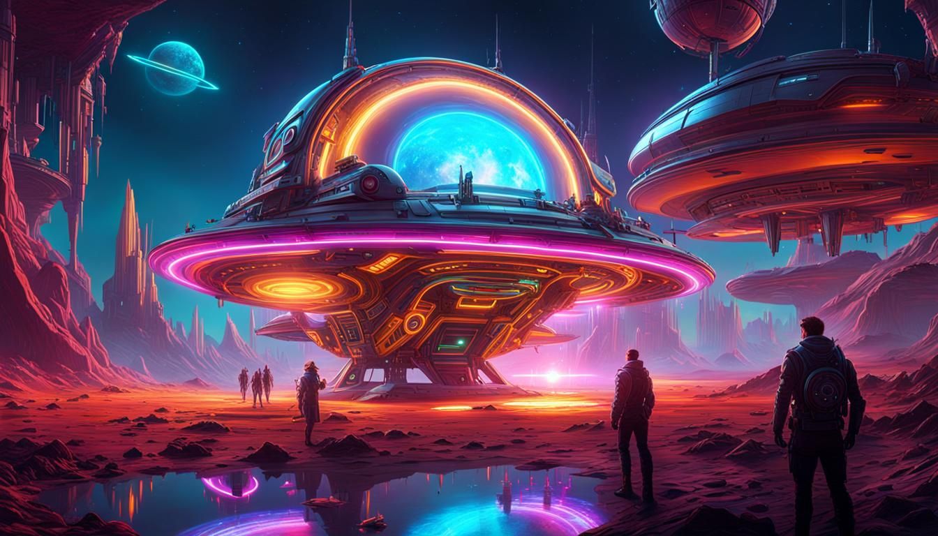 Aetherpunk Spaceship - AI Generated Artwork - NightCafe Creator