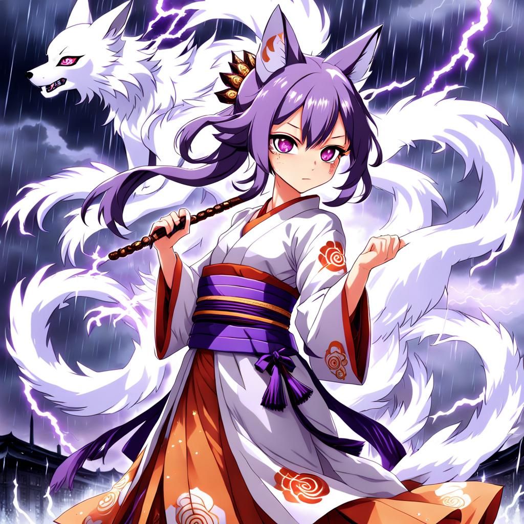 Kitsune Spirit - AI Generated Artwork - NightCafe Creator