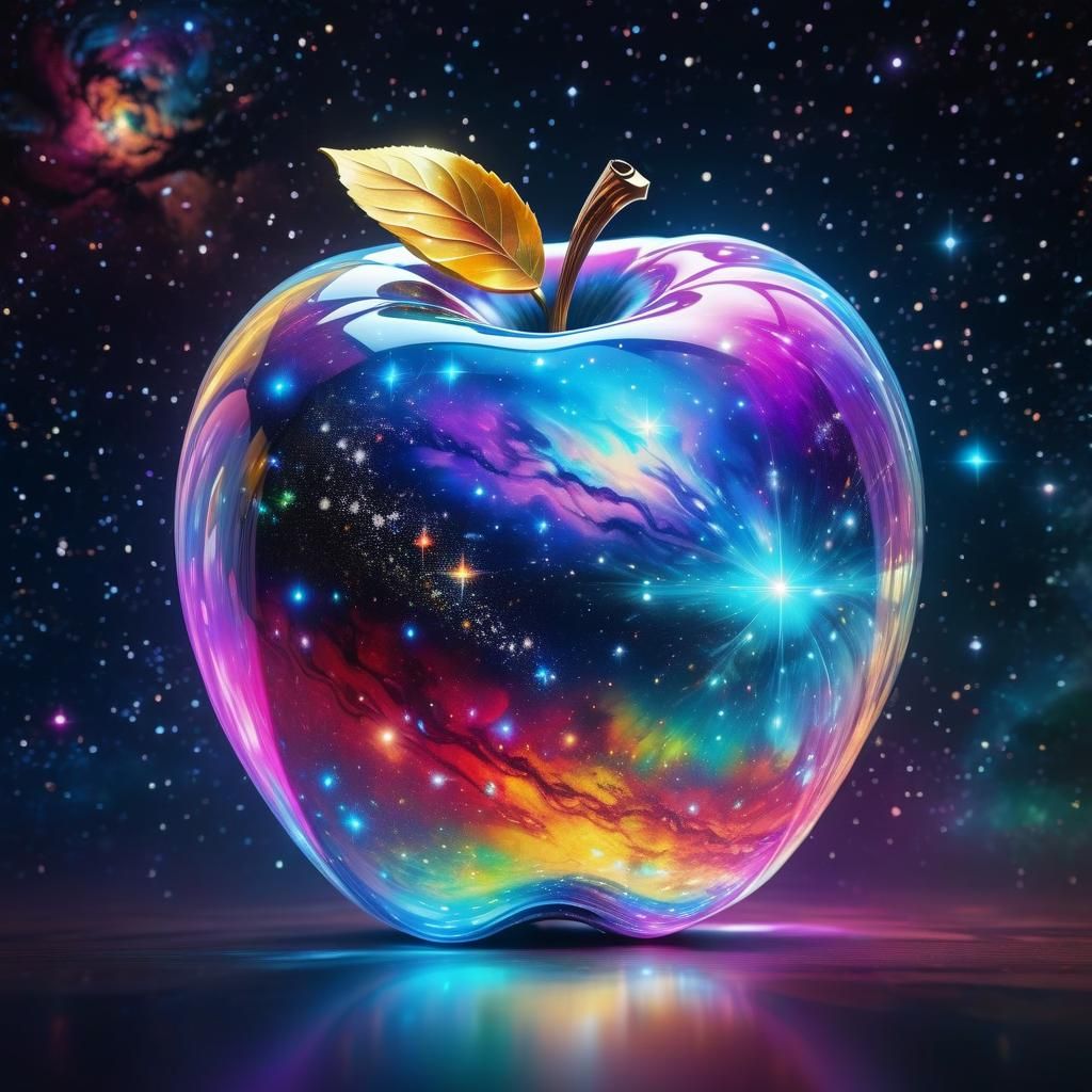 A Cosmic Apple of galaxies - AI Generated Artwork - NightCafe Creator