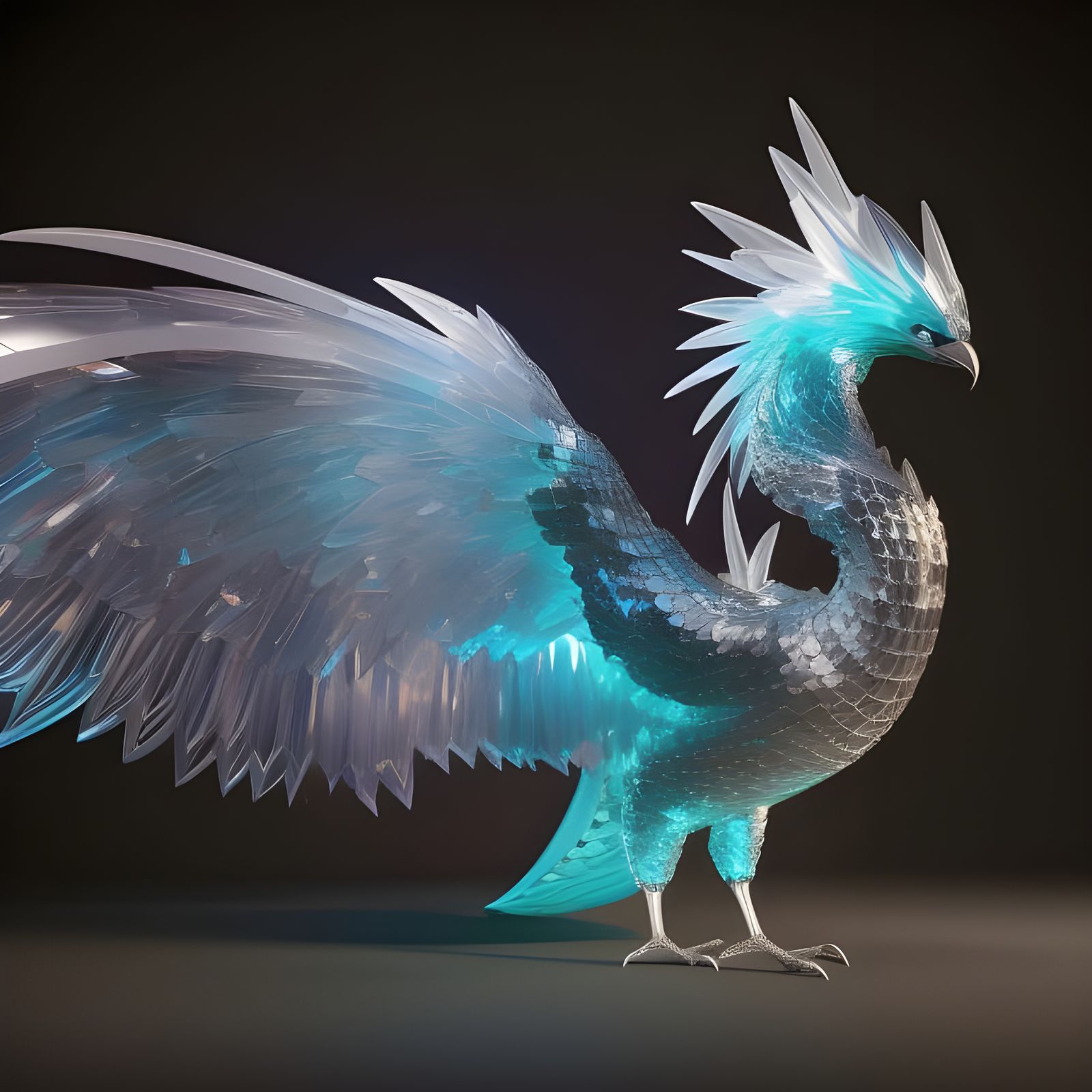 Ice Phoenix - AI Generated Artwork - NightCafe Creator
