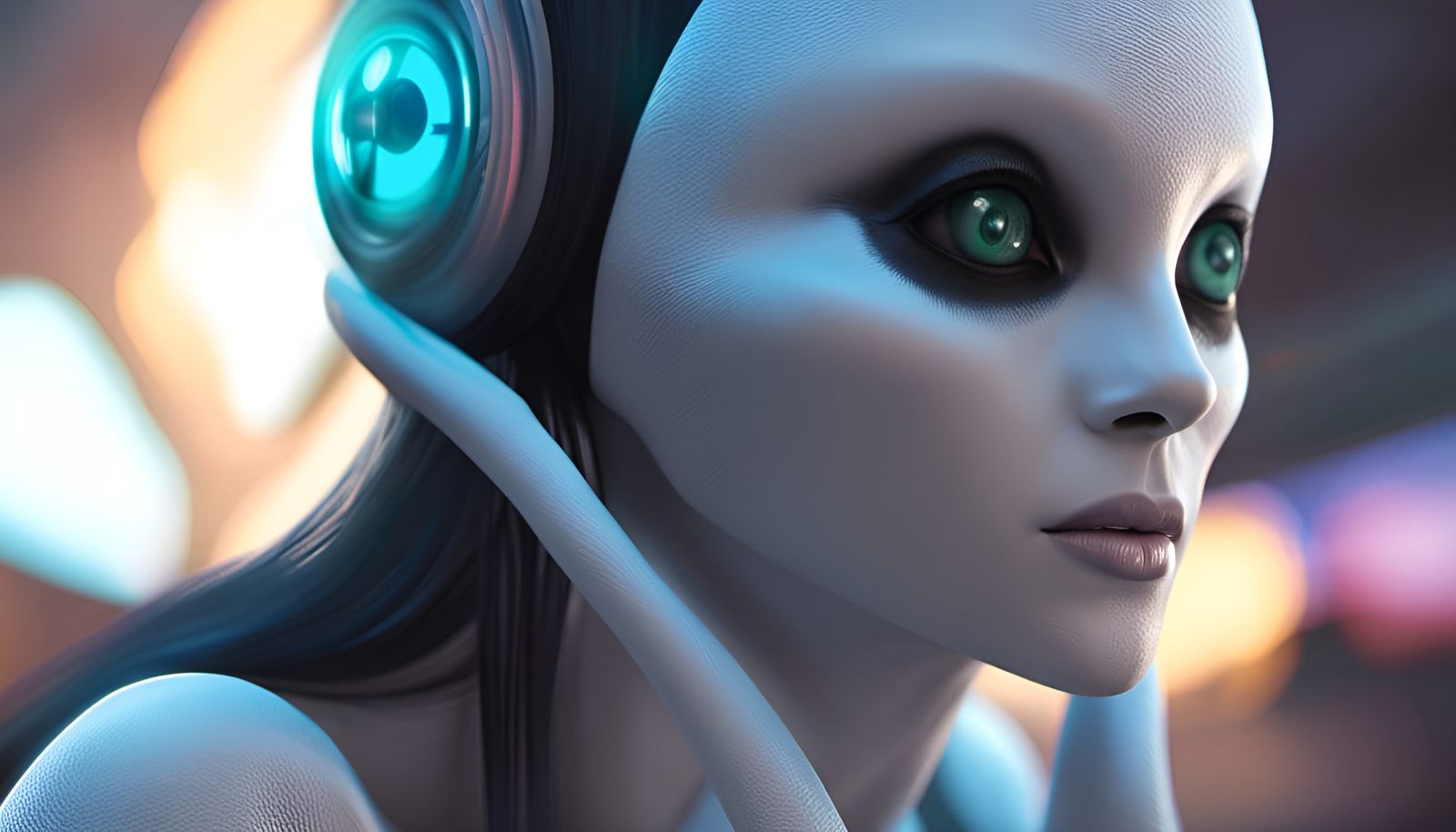 Alien Girl - AI Generated Artwork - NightCafe Creator