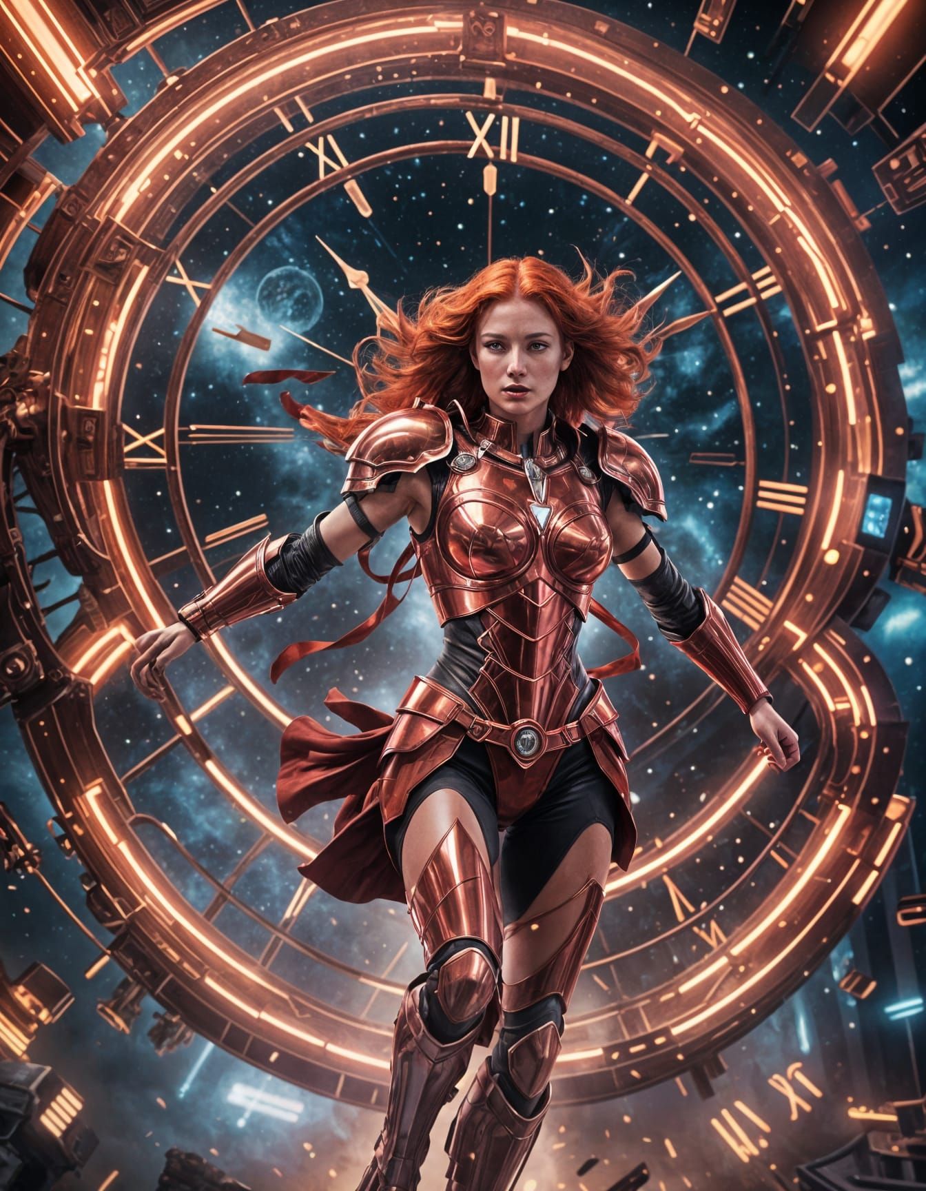 Armor goddess of time - AI Generated Artwork - NightCafe Creator