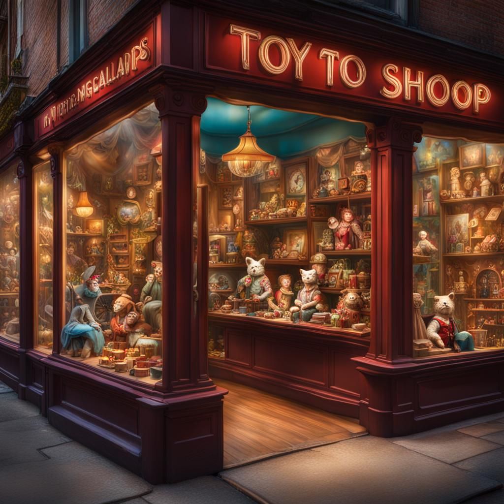 Toy Shop Window Displays - AI Generated Artwork - NightCafe Creator