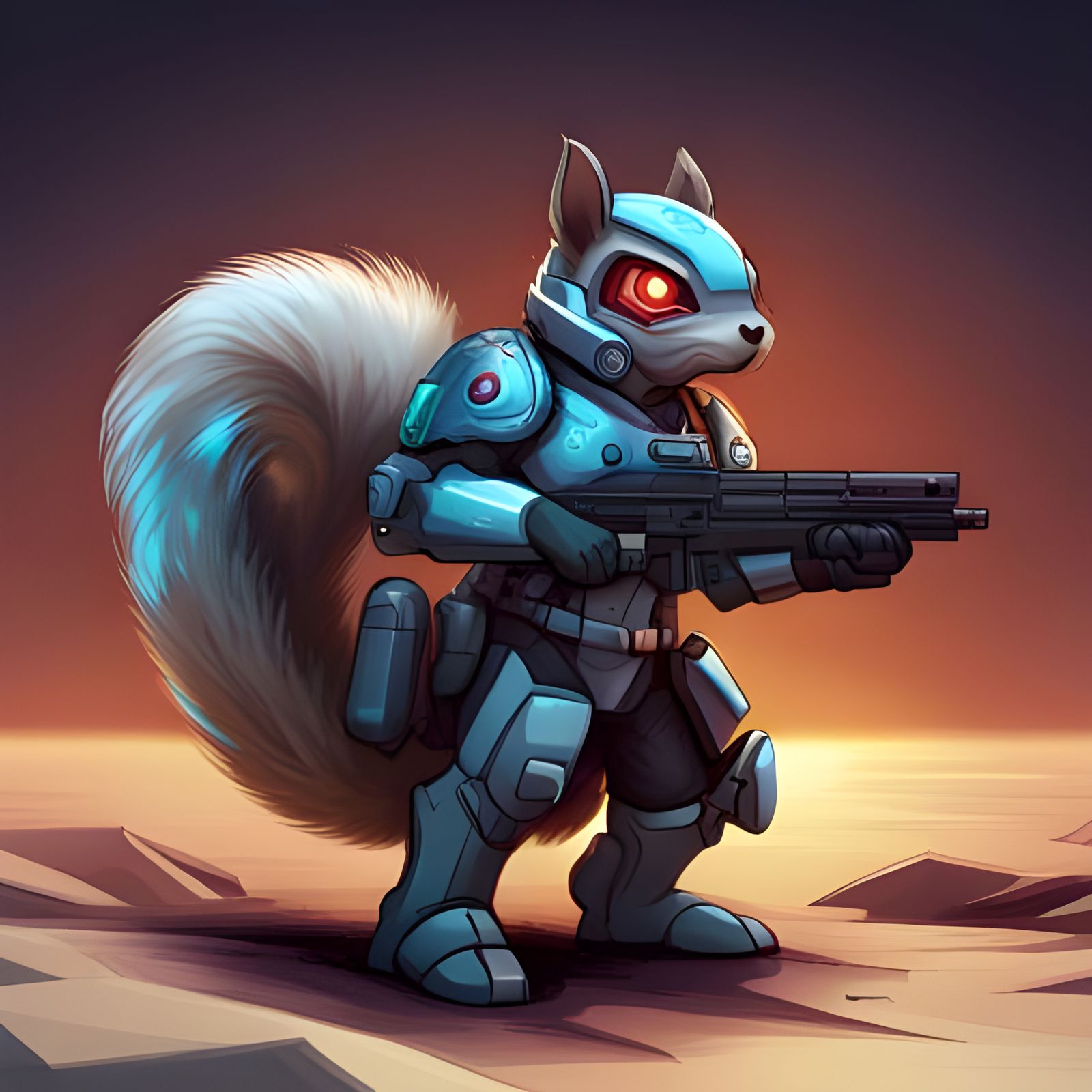 Sci-fi squirrel soldier #2 - AI Generated Artwork - NightCafe Creator