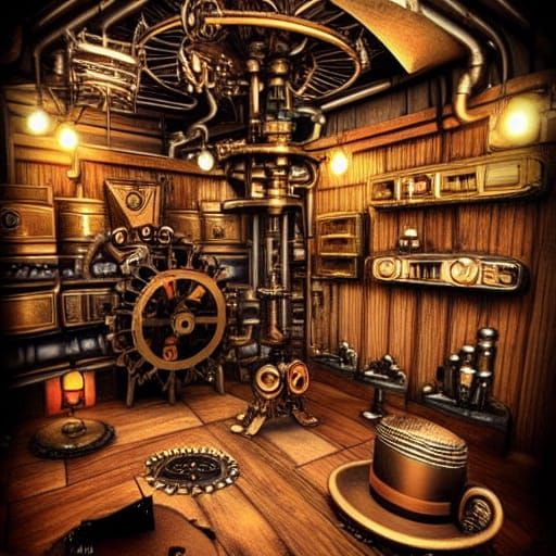 Steampunk Paradise (Stable) - AI Generated Artwork - NightCafe Creator