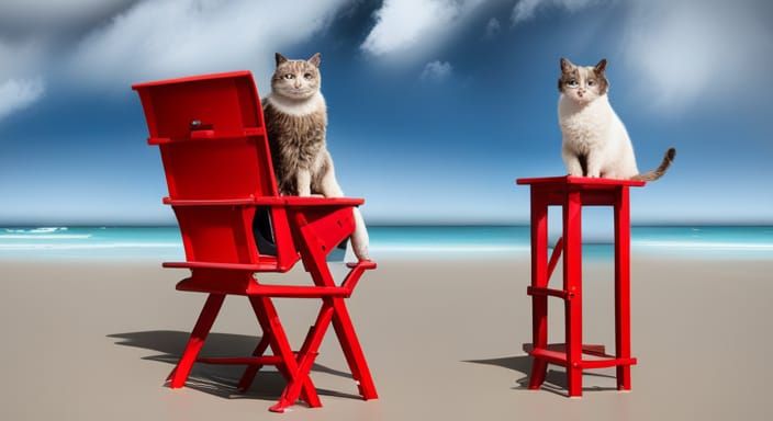 Cat Lifeguards - AI Generated Artwork - NightCafe Creator