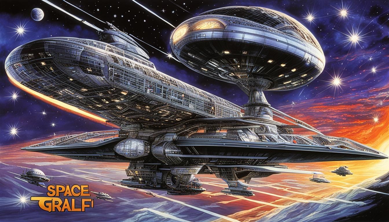 Spaceball 1 the mega starship turning to plaid as it screams through ...