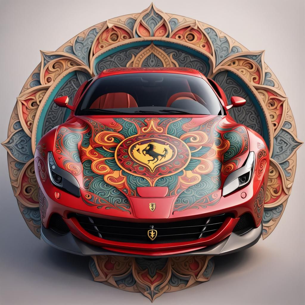 Car with maori tattoos - AI Generated Artwork - NightCafe Creator