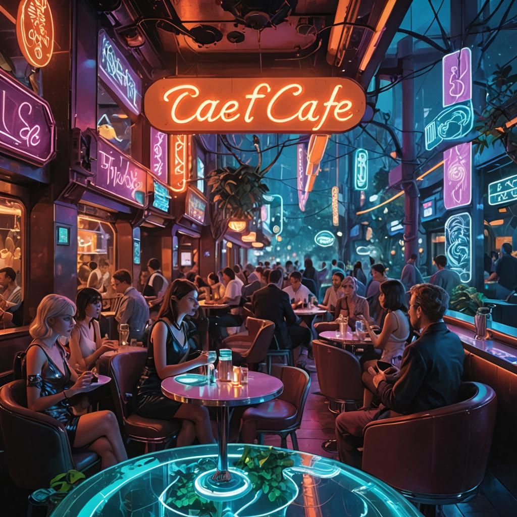 The Night Café? Soo close 😬🫣🤪 - AI Generated Artwork - NightCafe Creator