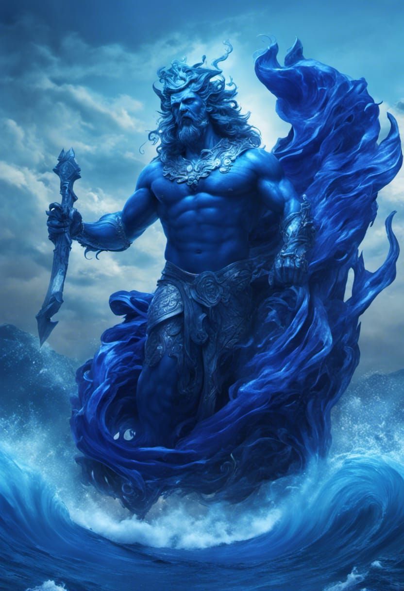 The powerful god of the seas - AI Generated Artwork - NightCafe Creator