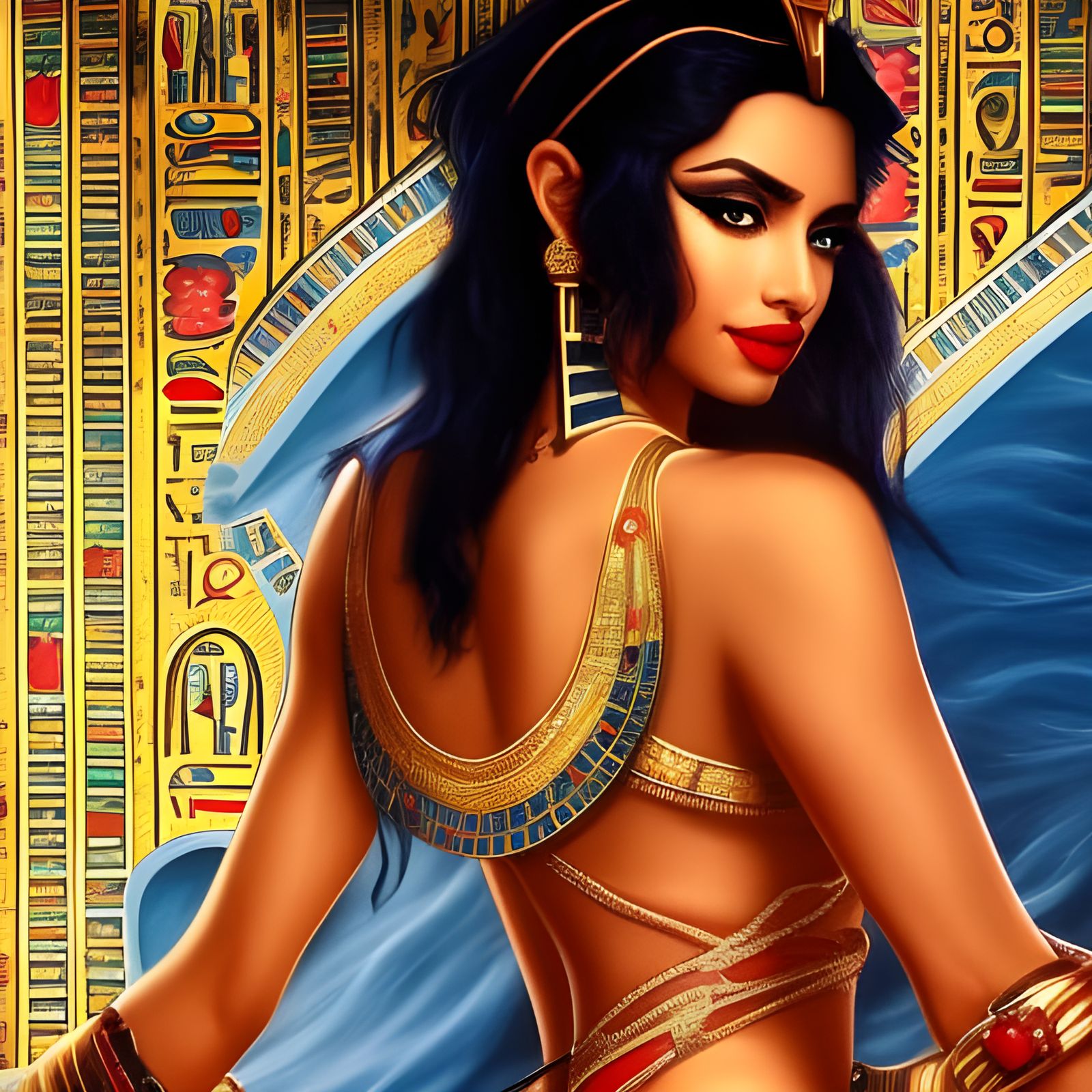 Ancient Egyptian Temple Dancer - AI Generated Artwork - NightCafe Creator