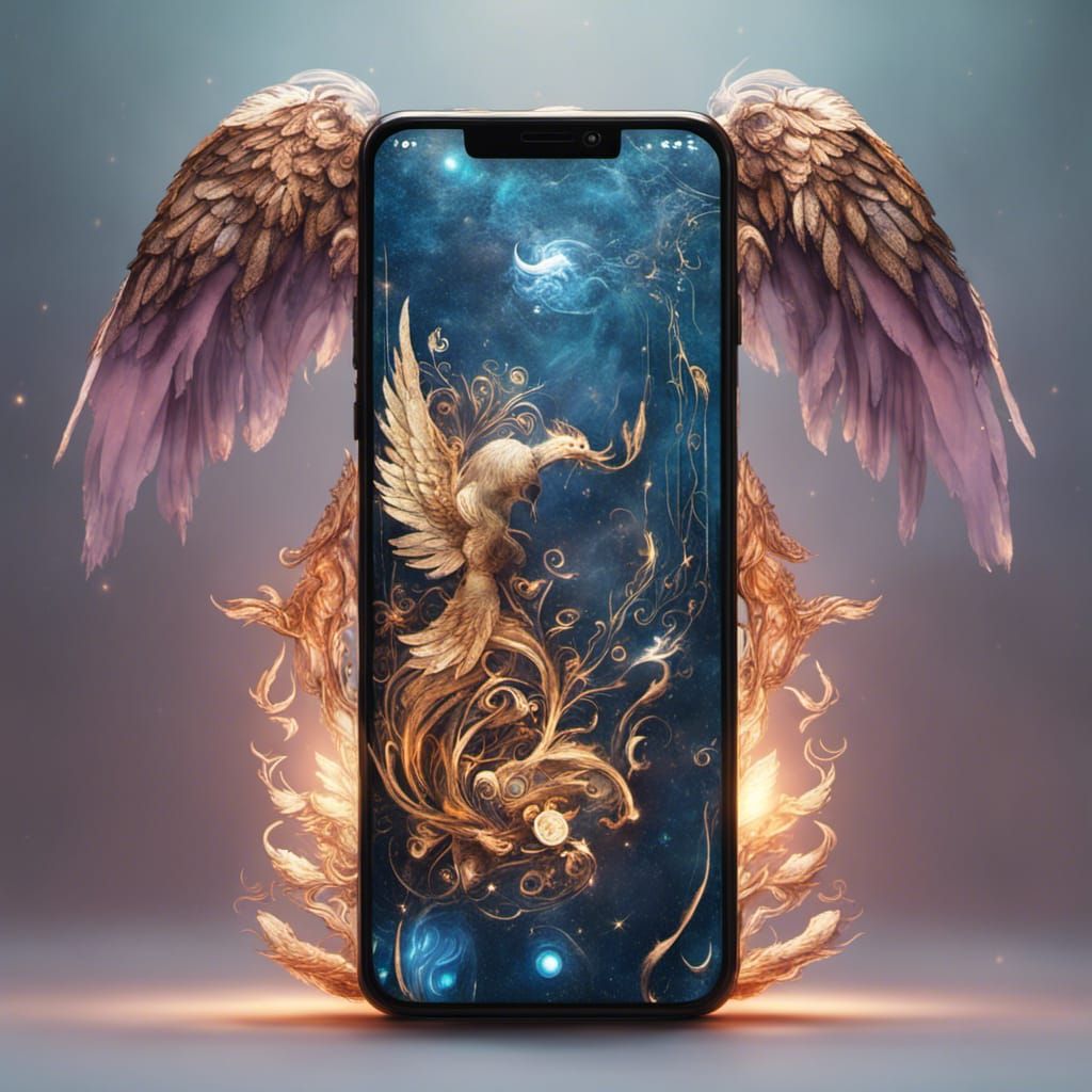 Winged Cellphone - AI Generated Artwork - NightCafe Creator