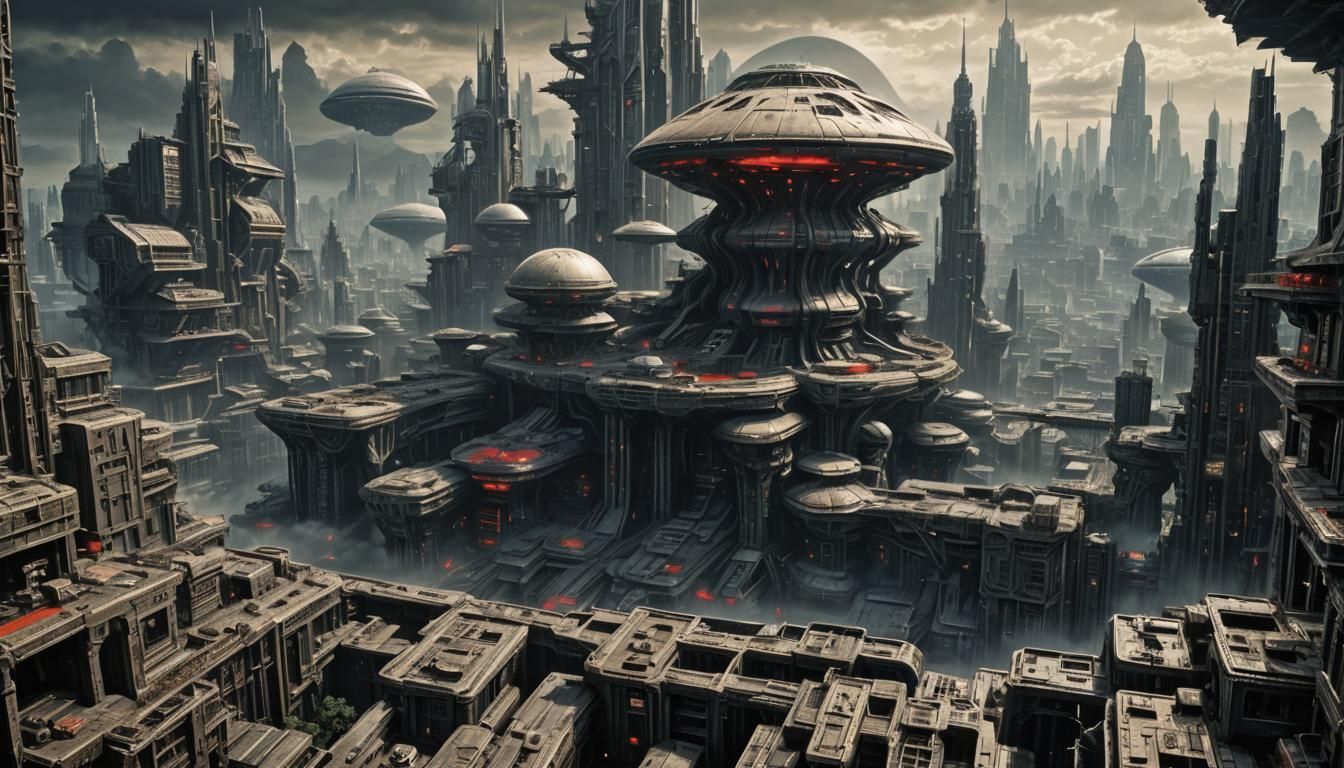 Alien Mega City - AI Generated Artwork - NightCafe Creator